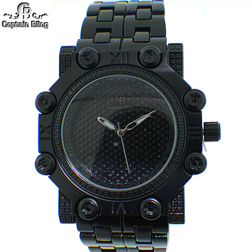 Hip Hop Watches Captain Bling Elegant Pave with Metal Band WM 446 Brand ...