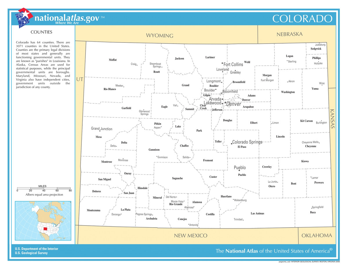 Colorado Map With Cities And Counties Larimer County, Colorado