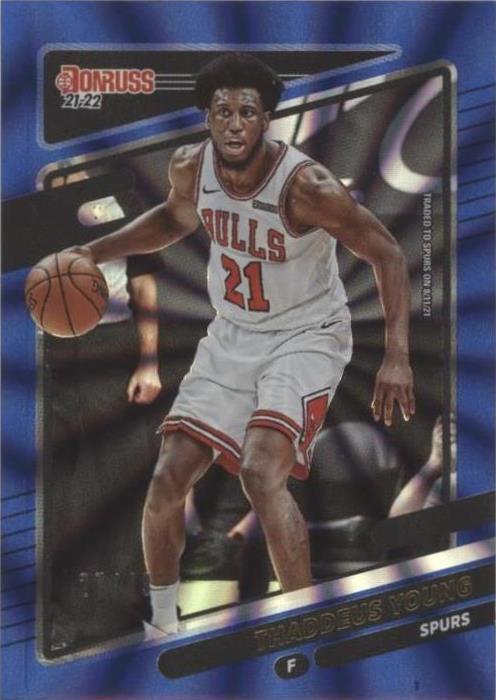 2021-22 Panini Donruss - Thaddeus Young #90 Holo Blue Laser /49 for ...