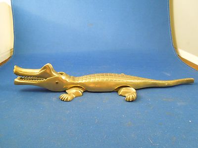 Vintage Crocodile Alligator Caiman Table Brass Nut & Shell Cracker | eBay