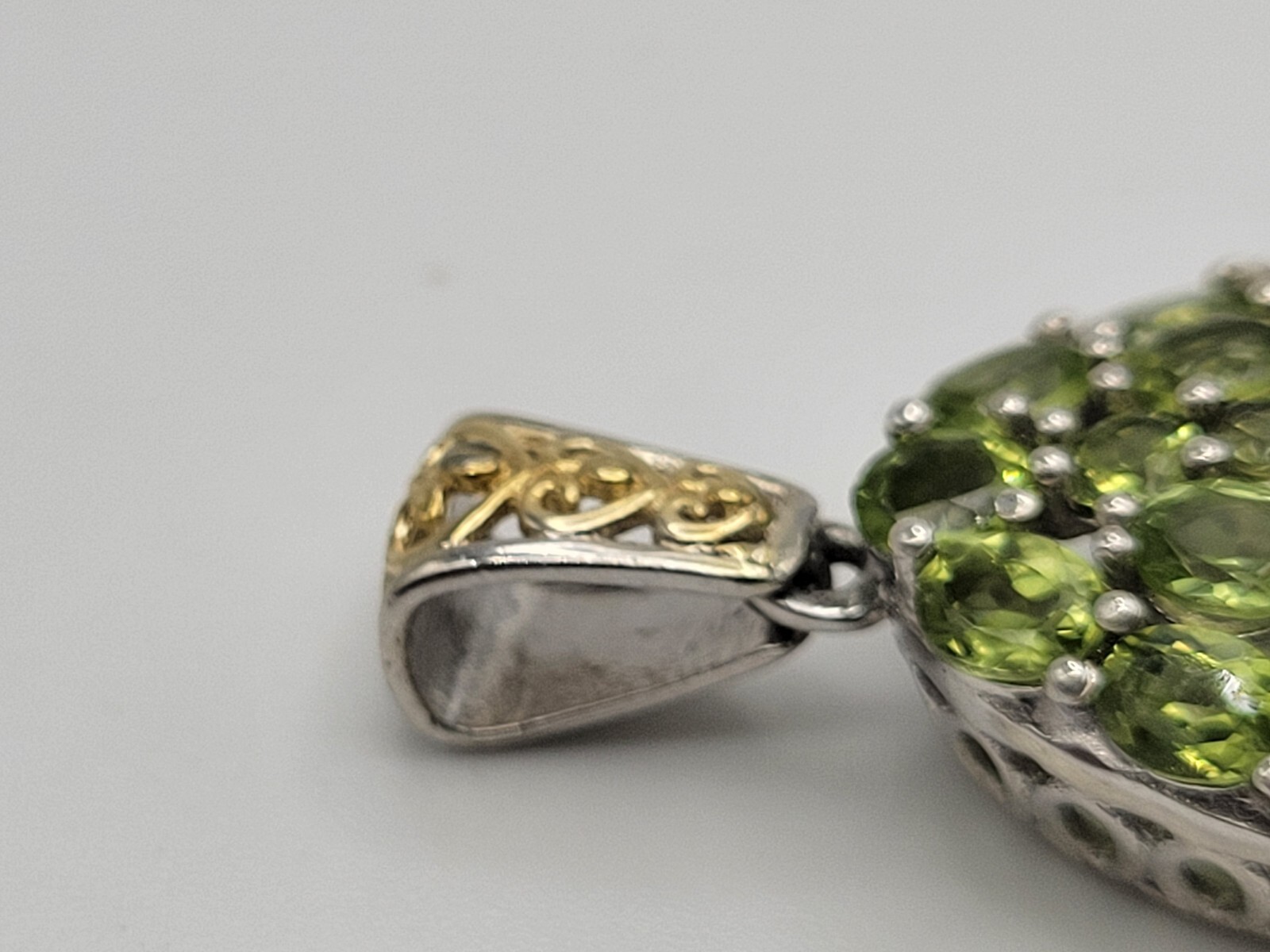 Chuck Clemency STS Sterling Silver Peridot Green Gemstone Pendant | eBay