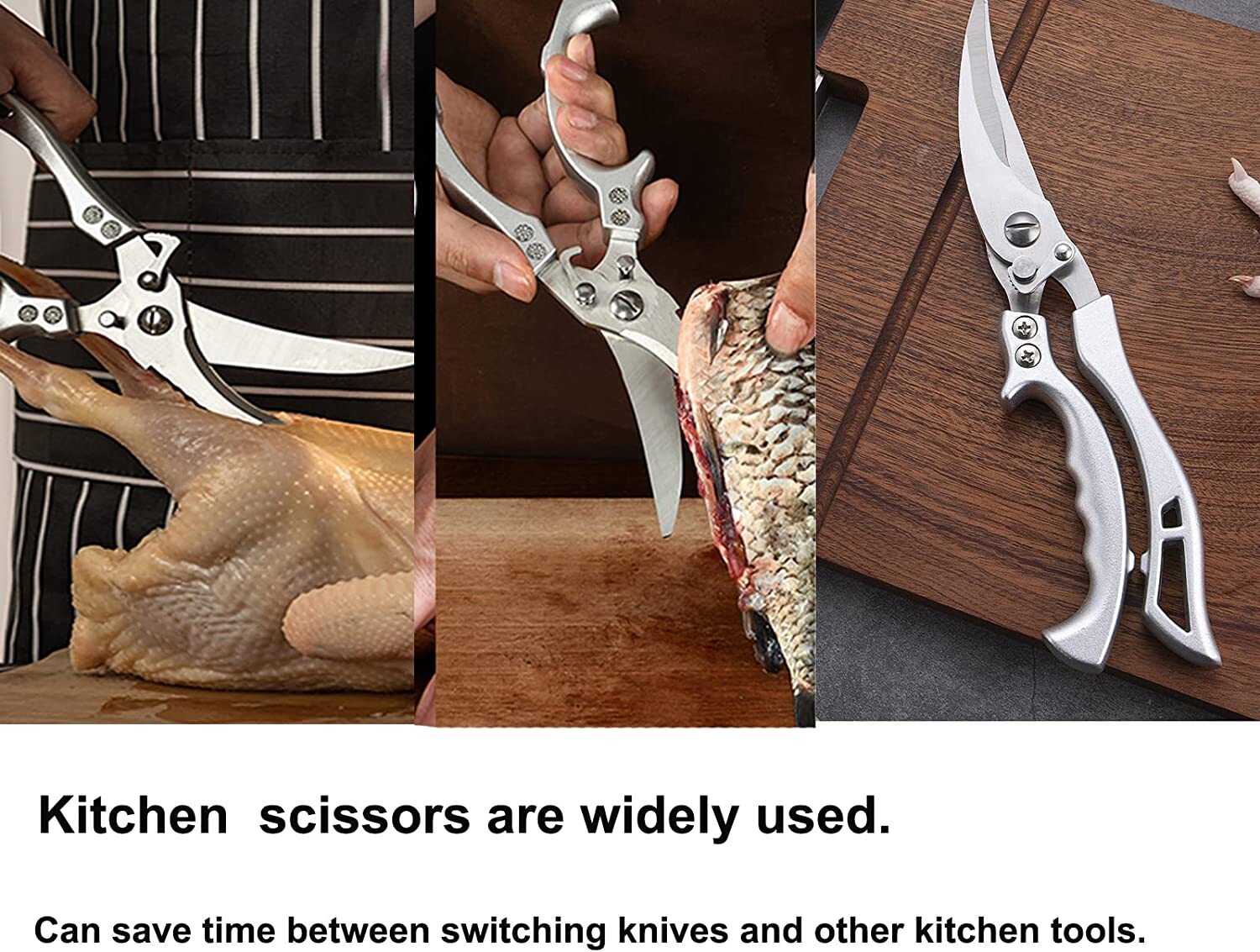 Kitchen Scissors Shears Multi-Purpose Stainless Steel Ultra Sharp ...