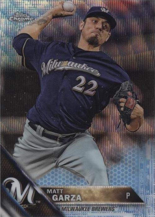 2016 Topps Chrome - Matt Garza #154 Blue Wave Refractor /75 for sale ...