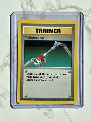 WOTC Pokémon TCG Maintenance Base Set 83/102 Uncommon Vintage Trainer ...