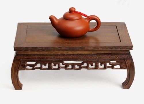 Rectangle Legged Wenge Wood Fishbowl Stand Bonsai Flower Ji-chi Hard ...