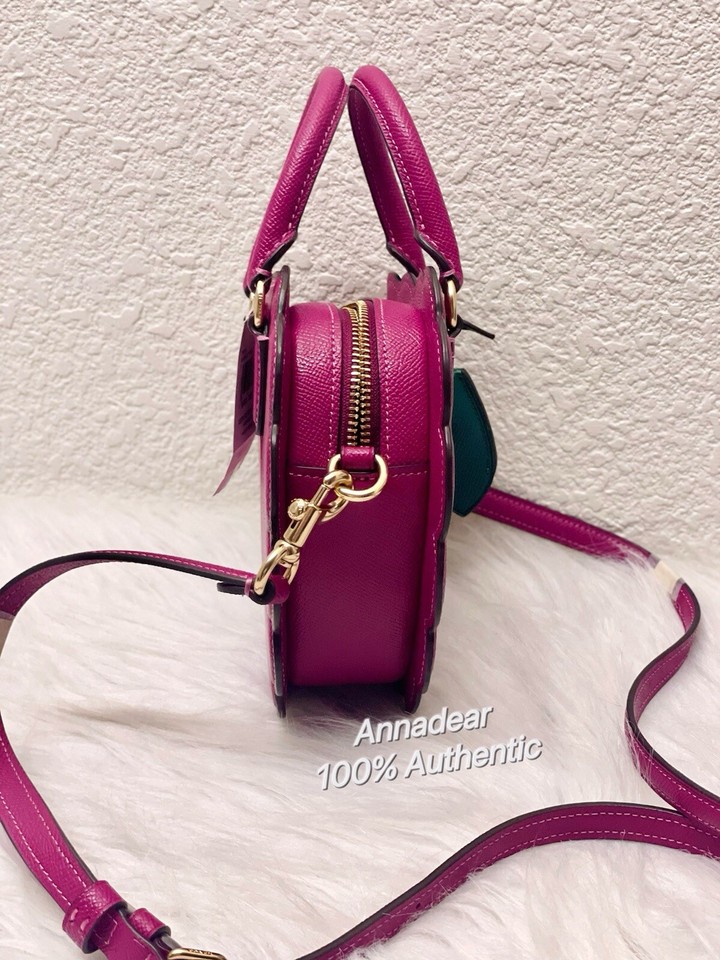 NWT COACH Crossgrain Leather Raspberry Shape Crossbody/Satchel Bag ...