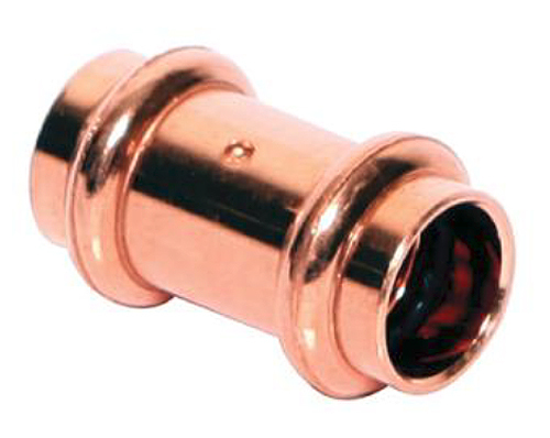 Propress 1/2" inch Copper Coupling with Stop Plumbing Press Fitting, P ...