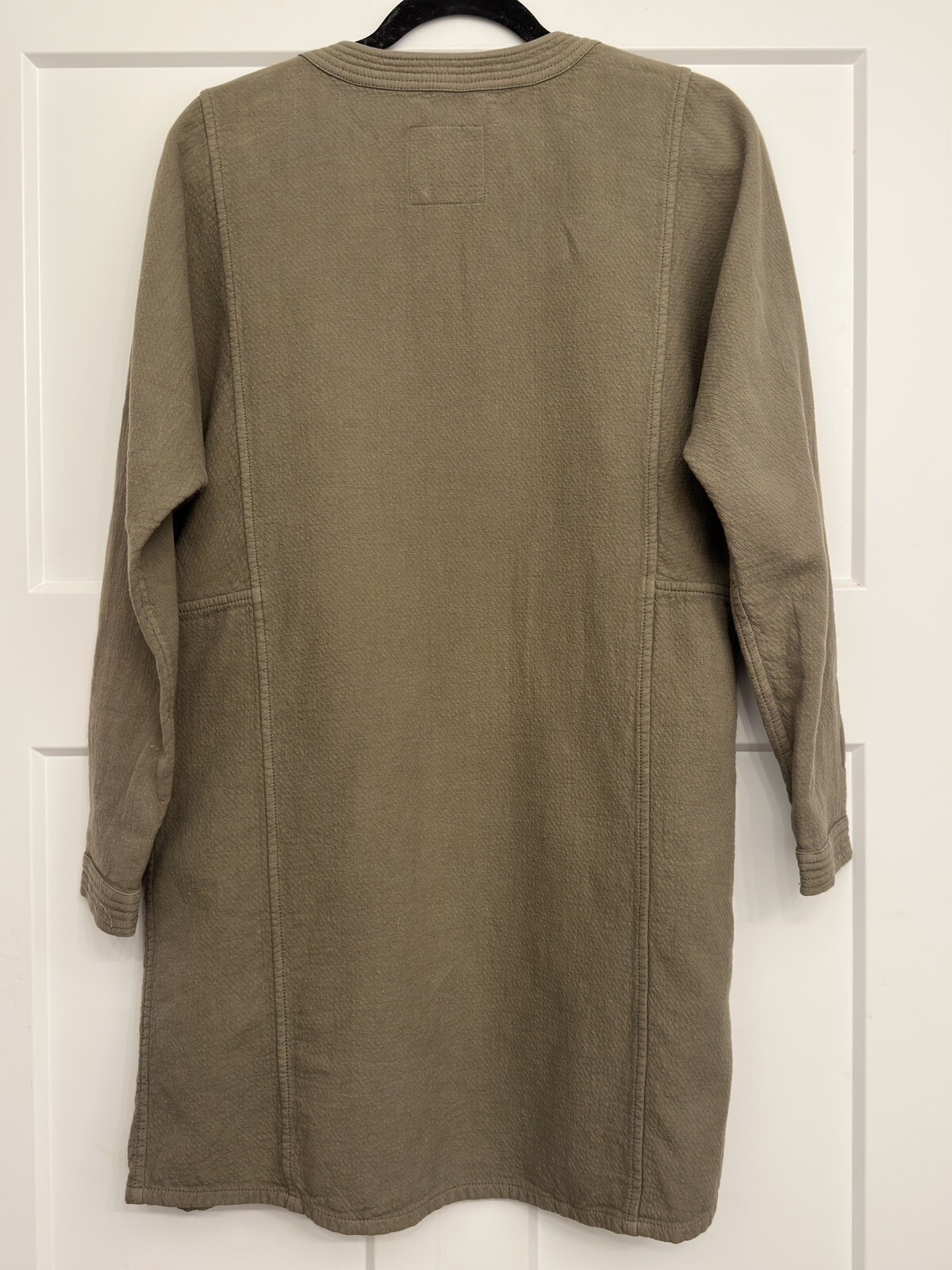 Madewell Stitch Edge Olive Moss Green Belted Duster Jacket X Small XS ...