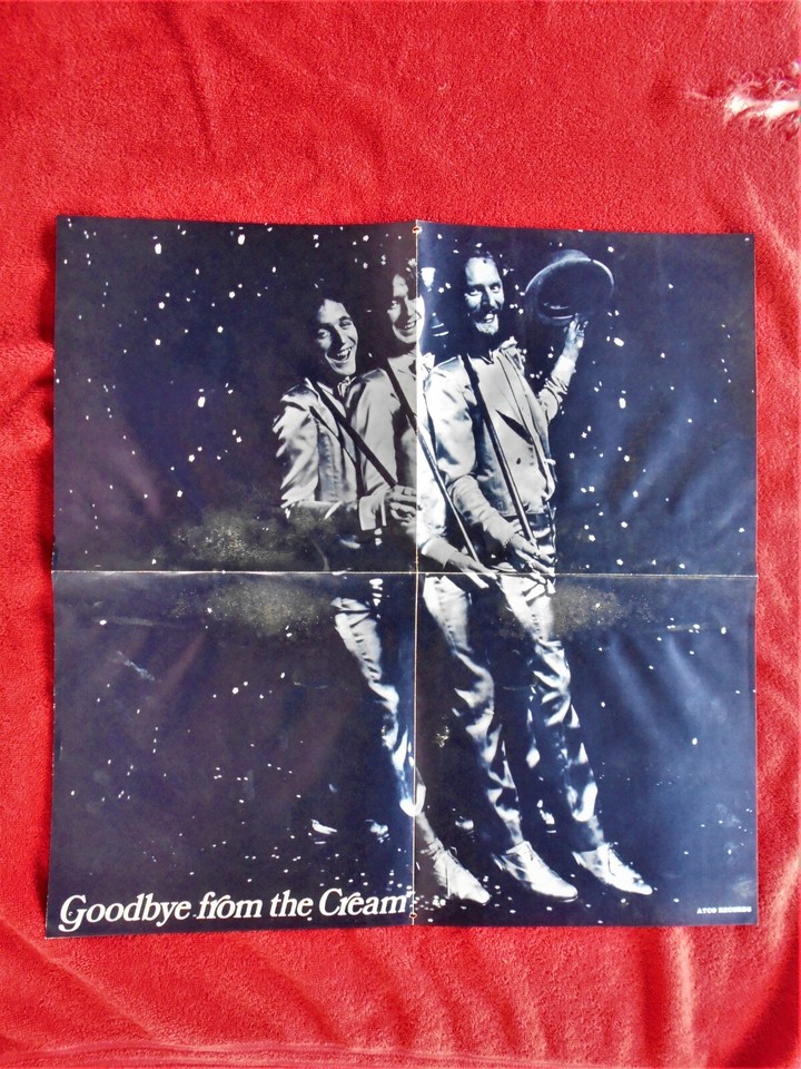 CREAM GOODBYE CREAM W/POSTER ERIC CLAPTON JACK BRUCE GINGER BAKER | eBay