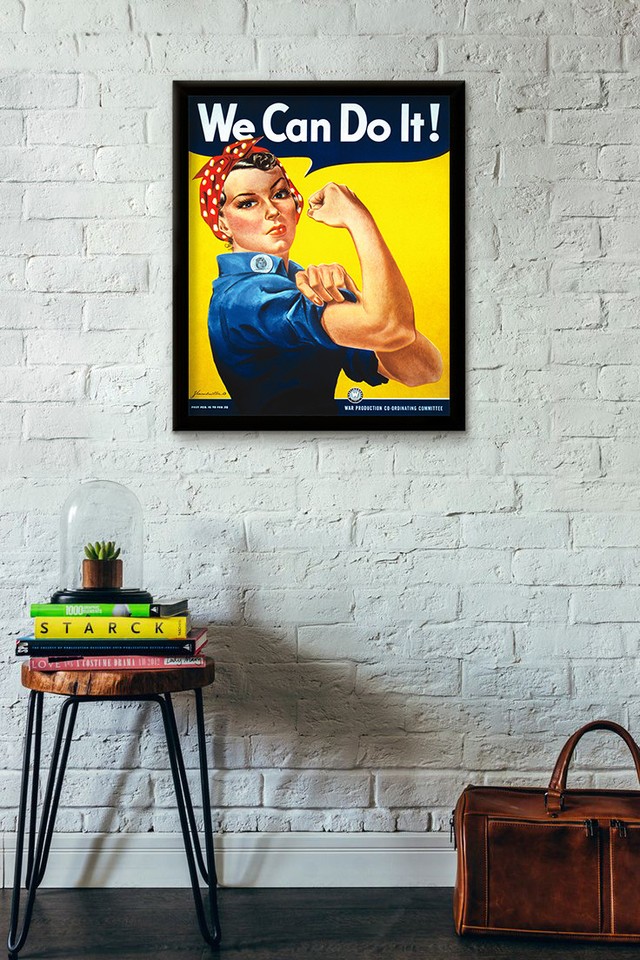 Rosie the Riveter Poster "We Can Do It" | WW2 Propaganda Art Framed or ...
