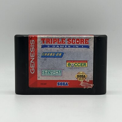 Sega Genesis Triple Score 3 Games In 1 Hang On Soccer & Columns Tested ...
