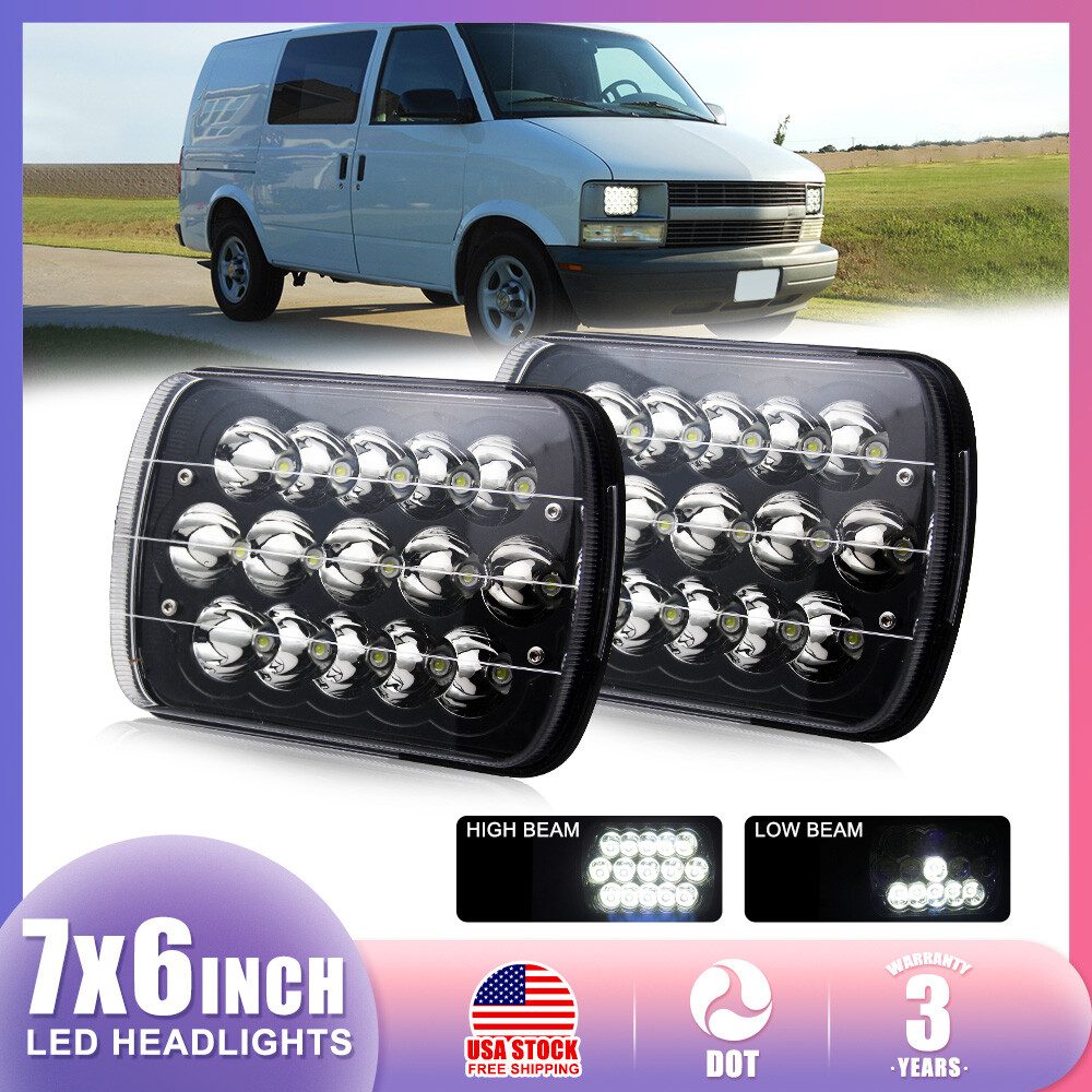 Pair 7x6inch Led Headlights For Chevy Express 1500 2500 3500 Astro ...