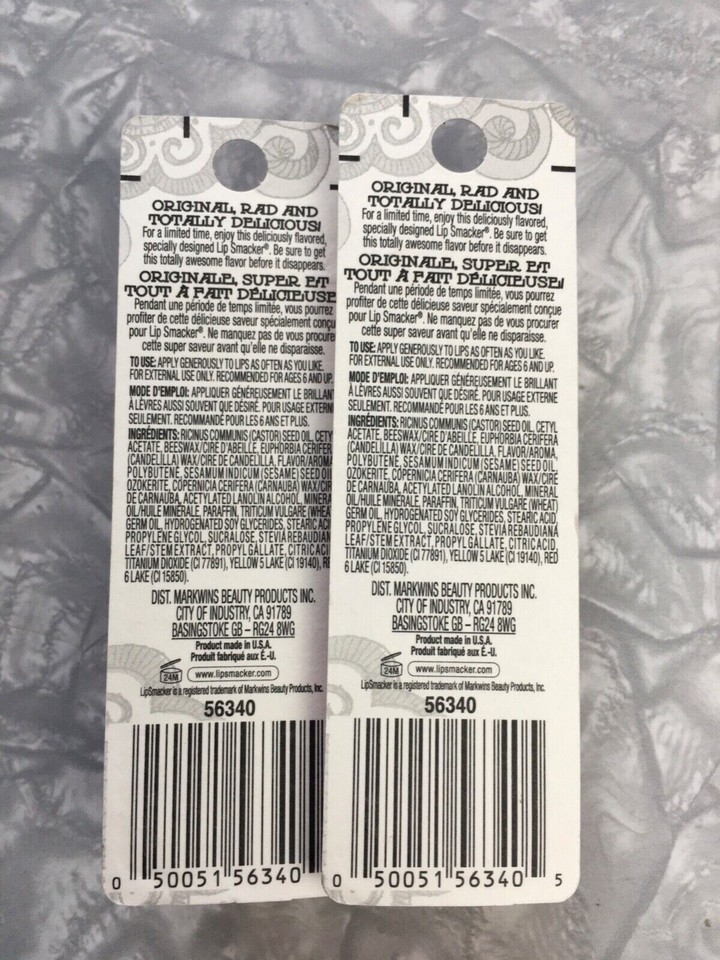 Lip Smacker 1980's Sour Orange Lip Gloss .14 Ounce Tube LOT OF 2 CARDED ...