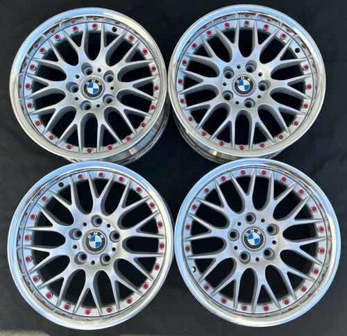 (4) 17" BMW STYLE 42 FACTORY OEM BBS WHEELS 17x8 RIMS POLISHED LIP ...