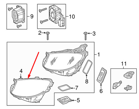NEW MERCEDES-BENZ E-CLASS W213 LEFT HEADLIGHT SEAL GASKET A2138260091 ...