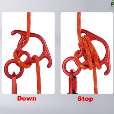50KN Rescue Figure 8 Descender Large Bent-ear Rappel Gear Belay ...