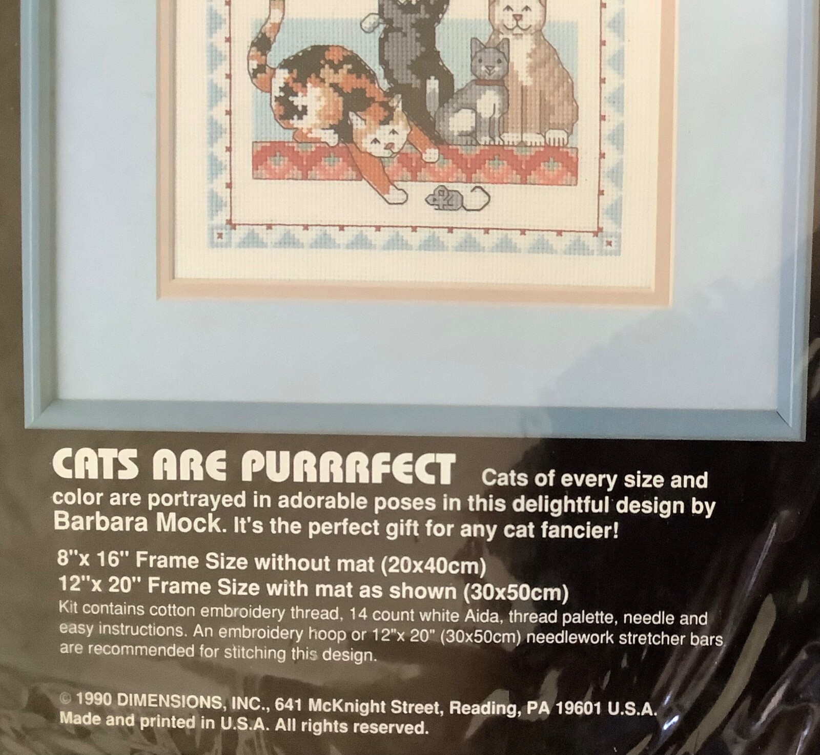 Dimensions Counted Cross Stitch Kit 3697 Cats Are Purrrfect 8x16 for ...