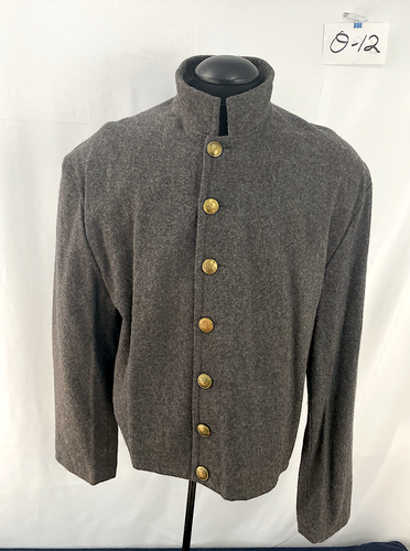 Civil War Confederate Grey Wool Shell Jacket - CSA Reenactment - Size ...