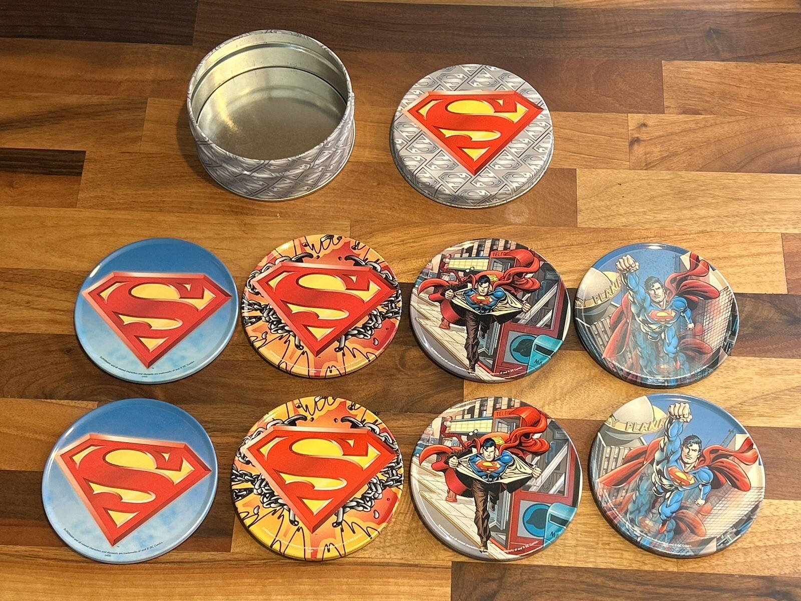 Superman Coasters Tin Set of 8 (Great Condition) | eBay
