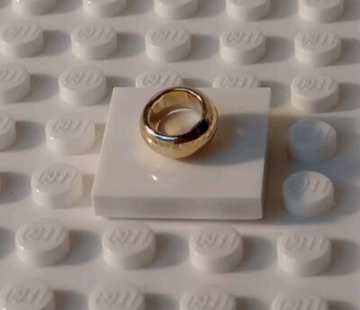 LEGO Minifigure Utensil Ring 1x1 Gold Chrome Lord of the Rings LOTR My ...