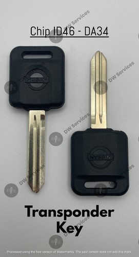 2x NEW! OEM Nissan Transponder Chip 46 Ignition Car Key Replacement ...