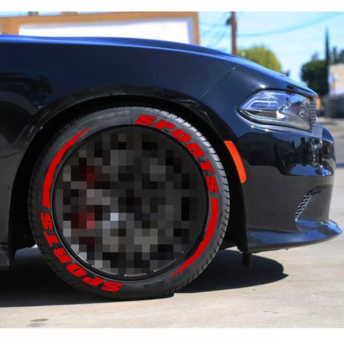 SPORTS Reifen Beschriftung Aufkleber 1.06" Für Rad 14"-22" Red Letters 8-Kits | eBay.de