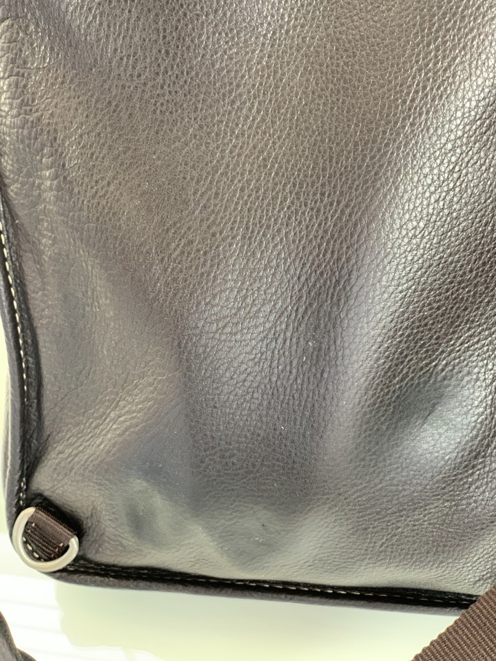 Levenger Bomber Jacket Leather Backpack Dark Brown – Laptop Travel Bag ...