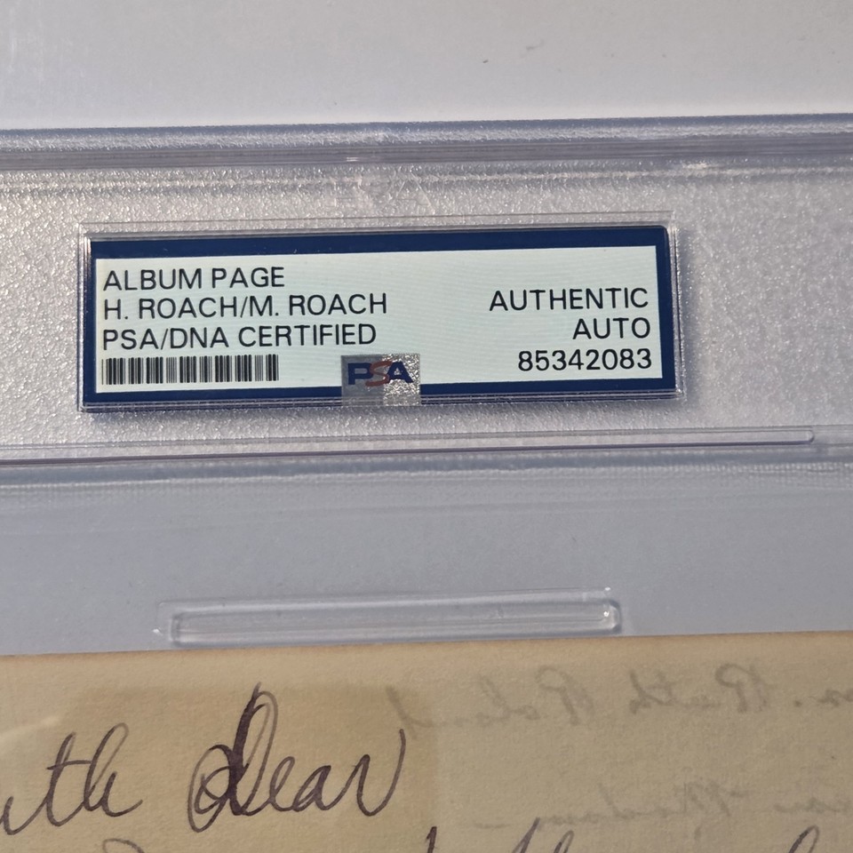 Rare Harold Lloyd Hal Roach Signed PSA DNA Autograph Auto Actor ...