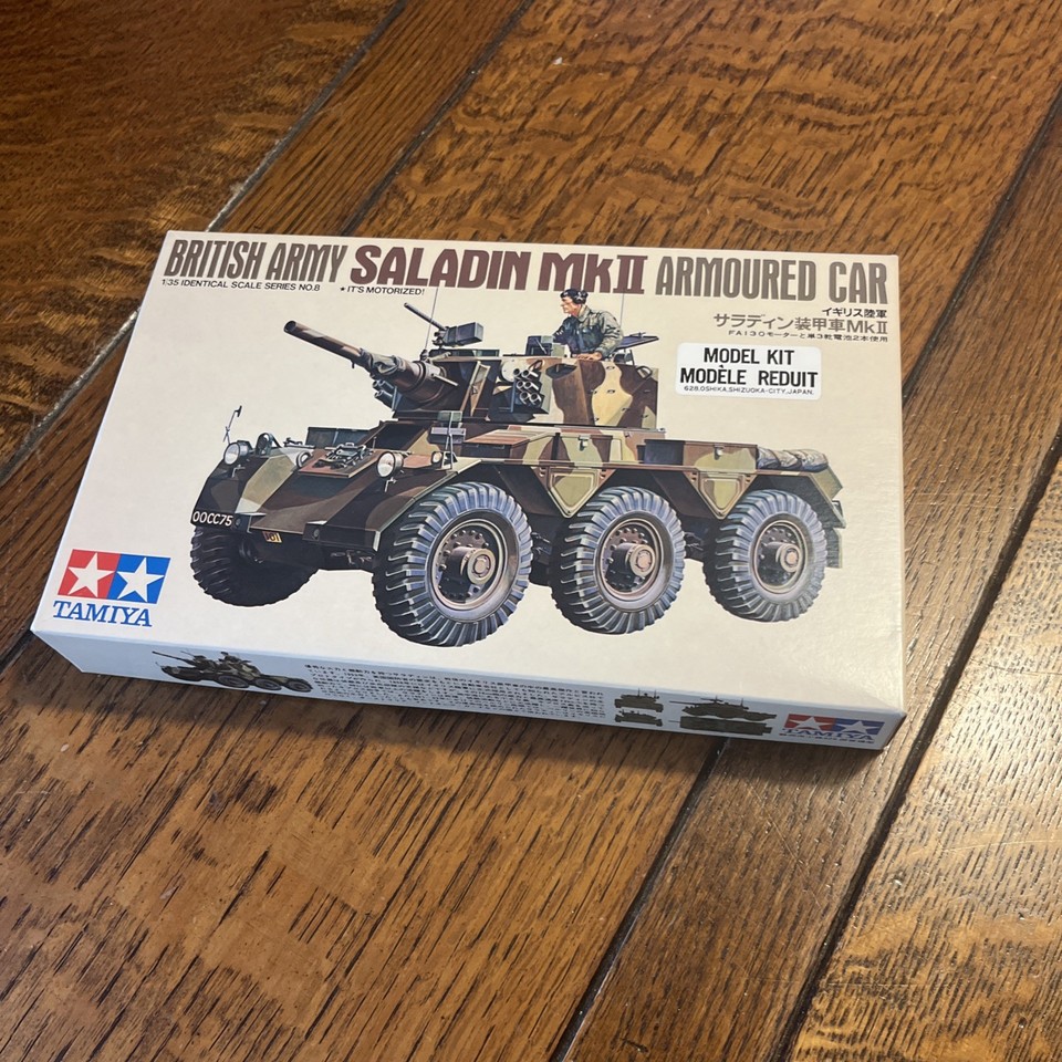 Vintage Tamiya 1/35 Motorised British Army Saladin MK II Armoured Car ...