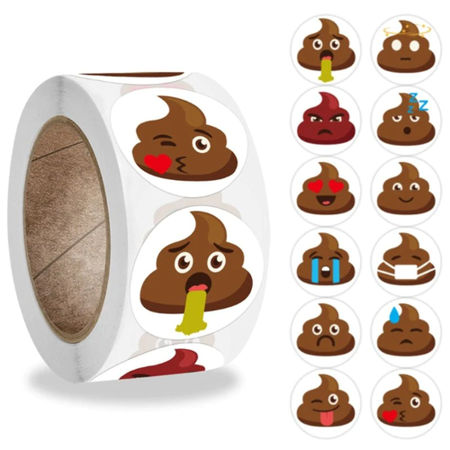 Dog Poop Emoji Stickers, 500pcs | eBay