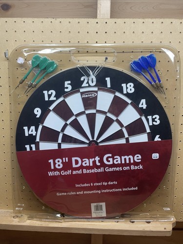 18" Dart Game W/Golf & Baseball Games on Back New Open Package Fast ...