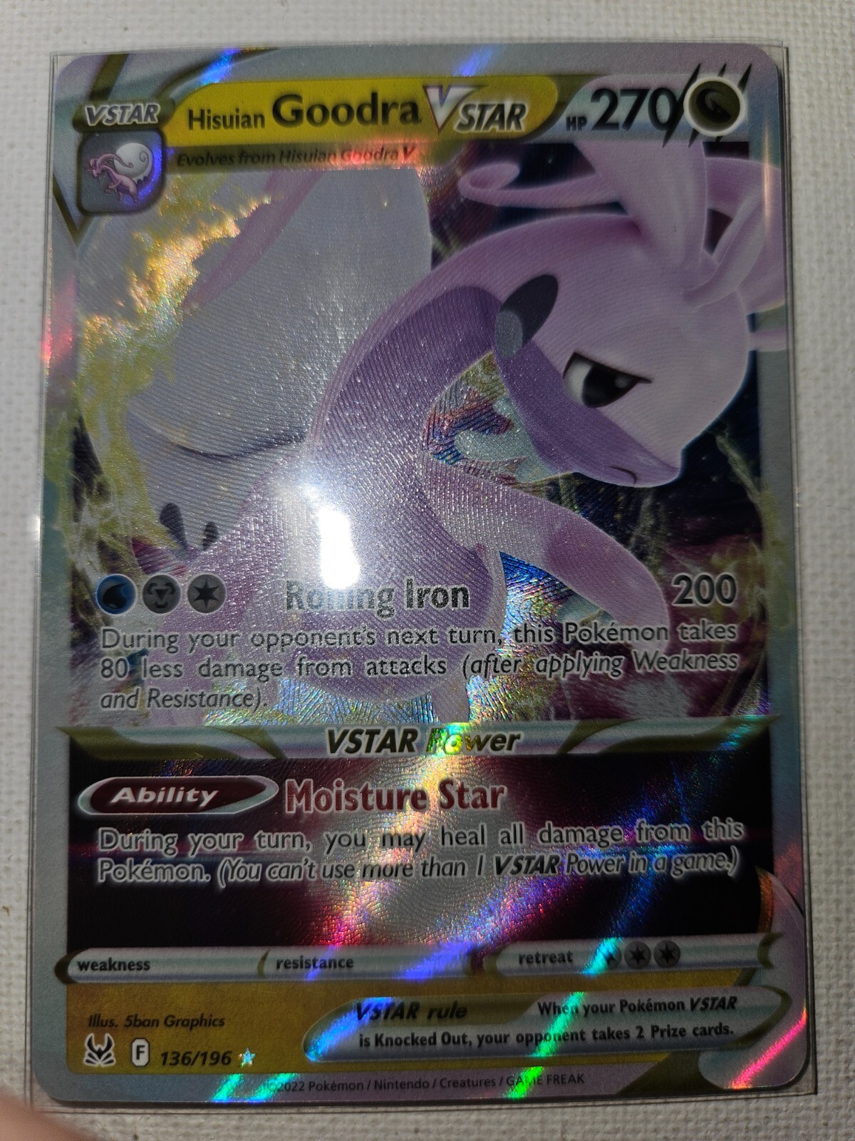 Pokemon Hisuian Goodra VStar 136/196 Lost Origin Ultra Rare English ...