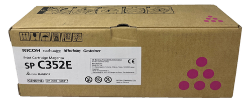 RICOH 408217 Original Magenta Toner SP C352/SP C352dn 9,000 Pages [A ...