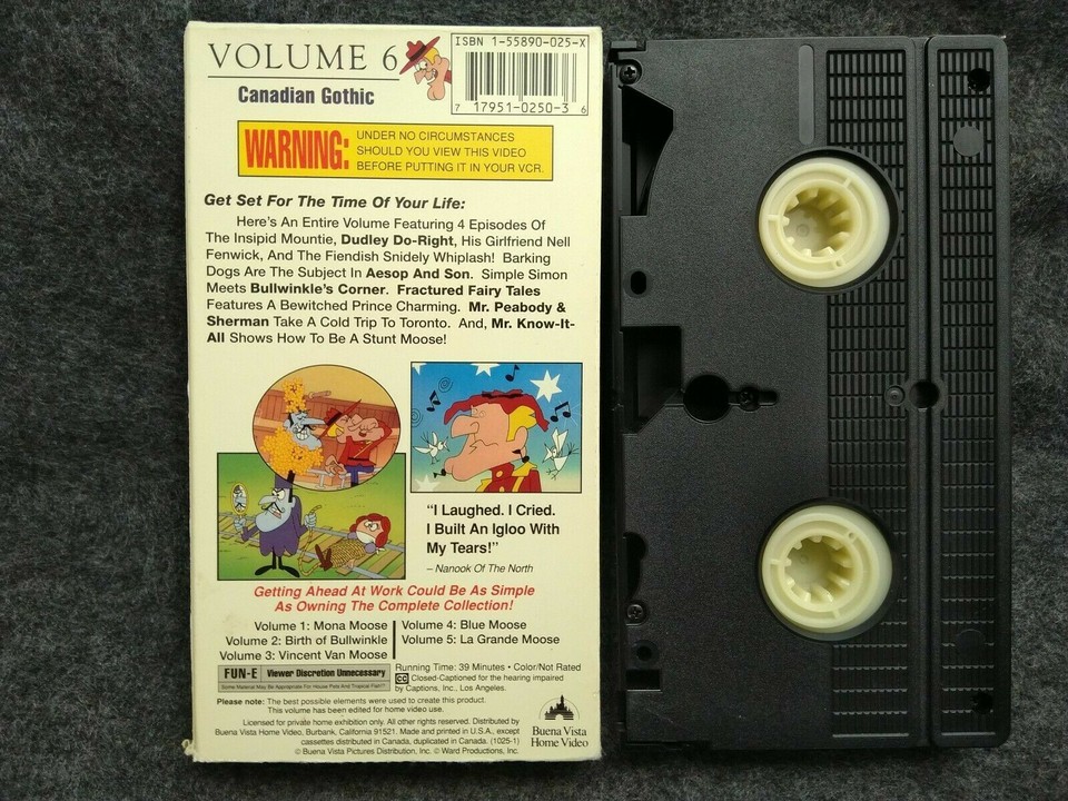 VHS The Adventures of Rocky Bullwinkle - Vol. 6: Canadian Gothic (VHS ...