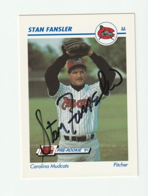 Stan Fansler Signed 1991 Line Drive AA Card #102 Carolina Mudcats ...