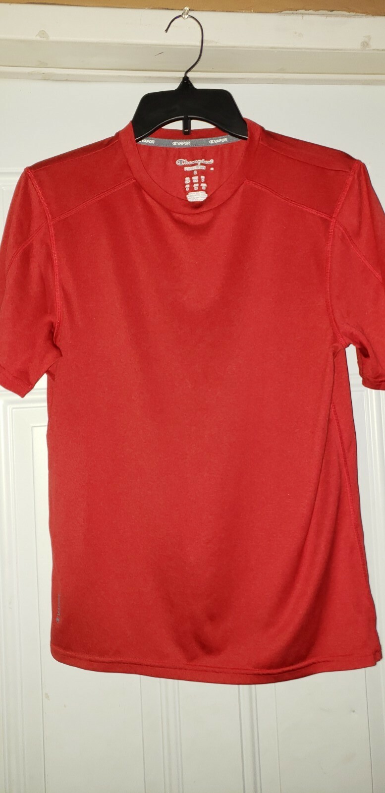 CHAMPION Dri Fit Vapor Top Shirt T-Shirt Size S Red Short Sleeve ...