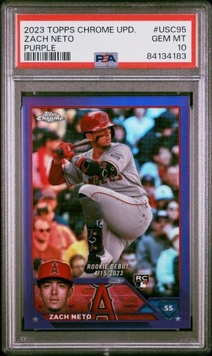 2023 Topps Chrome Update Series - Rookie Debut Zach Neto #USC95 Purple ...