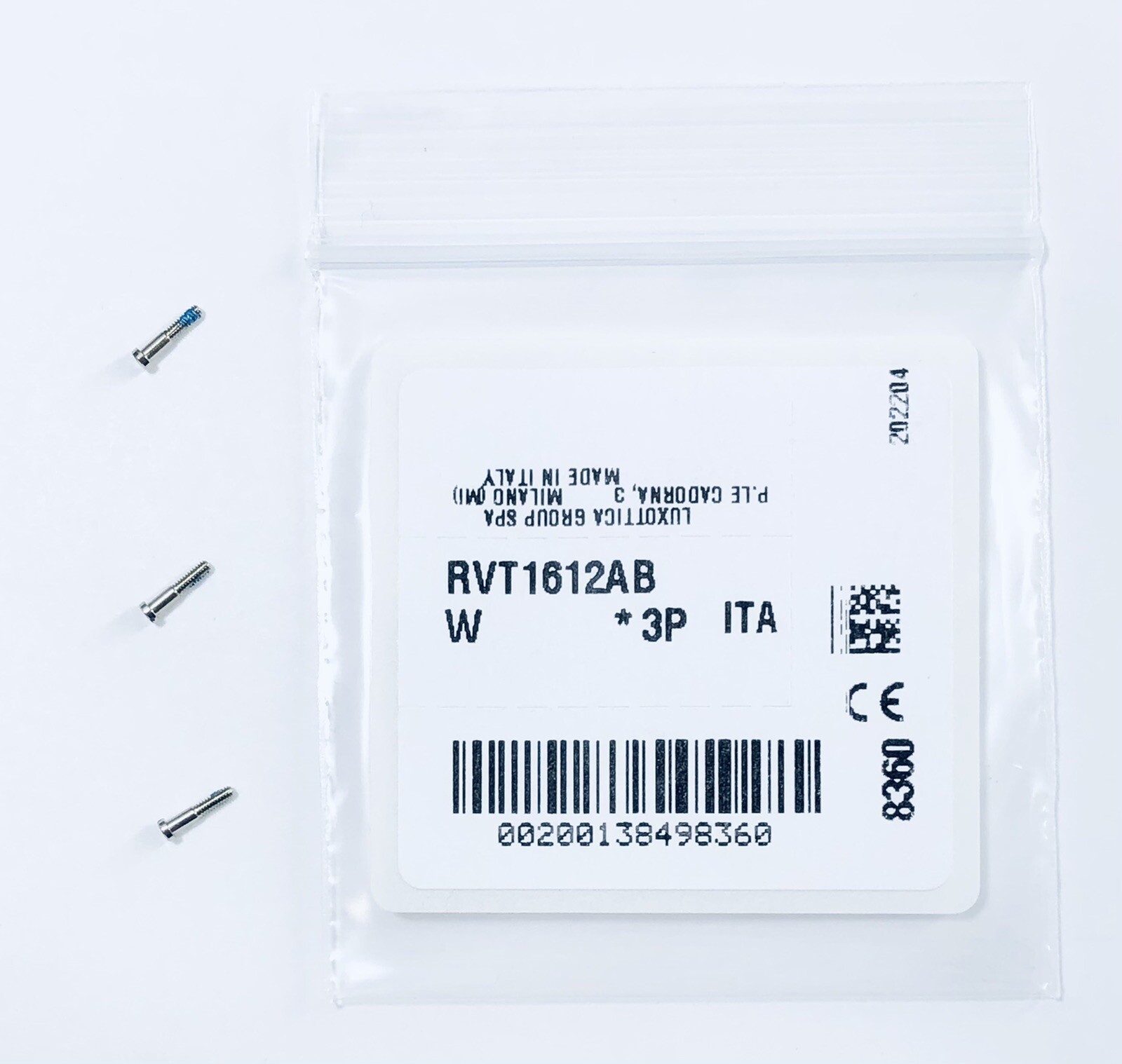 Ray Ban RB4330 Chromance Silver Replacement Temple Hinge Screws Genuine ...