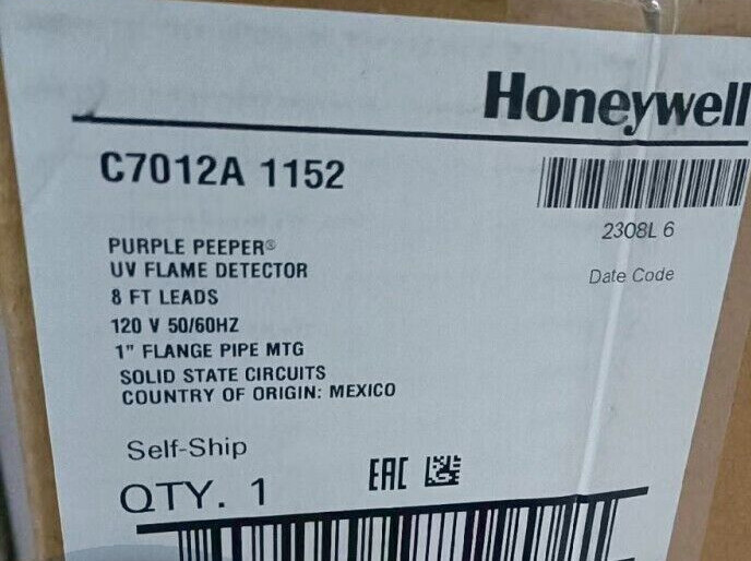 C7012A1152 New Honeywell C7012A 1152 UV Flame Detector | eBay