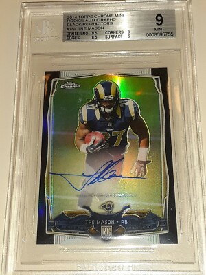 Tre Mason 9/25 2014 Topps Chrome Mini Rookie Autographs Black ...