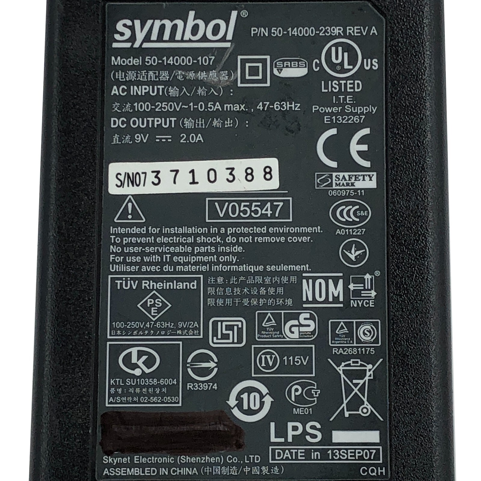 Genuine 9V Symbol AC Power Supply Adapter for Roland DJ-505/707M/808 w ...
