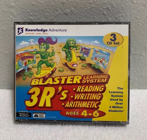 Knowledge Adventure 3R’s Reading Writing Arithmetic Blaster 3CD Set ...