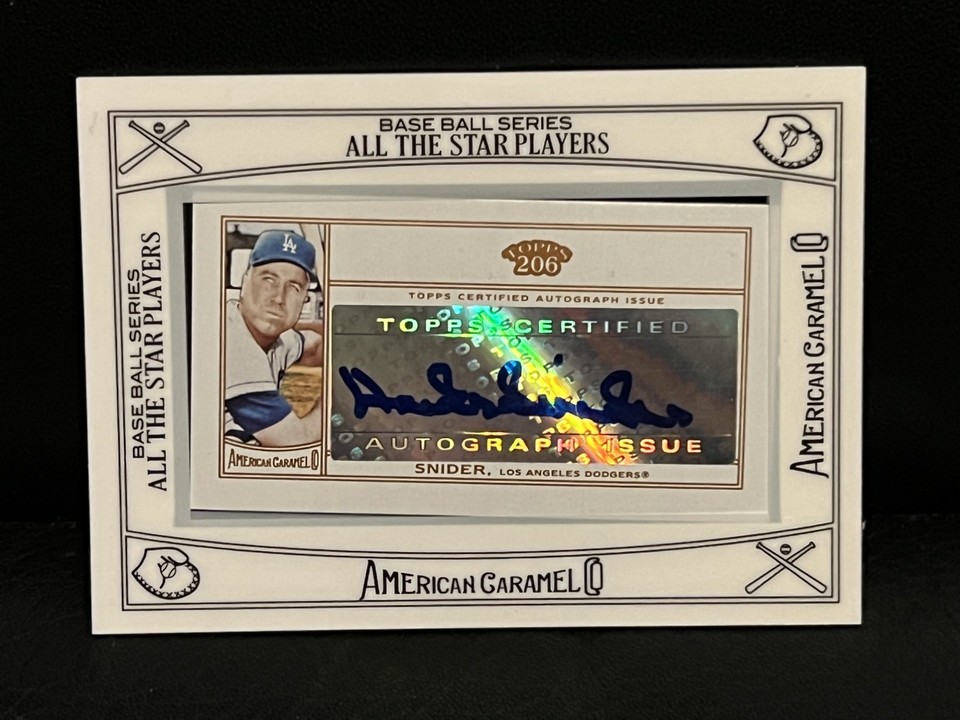 2010 Topps T206 Baseball Series American Caramel DUKE SNIDER (HOF) Auto ...