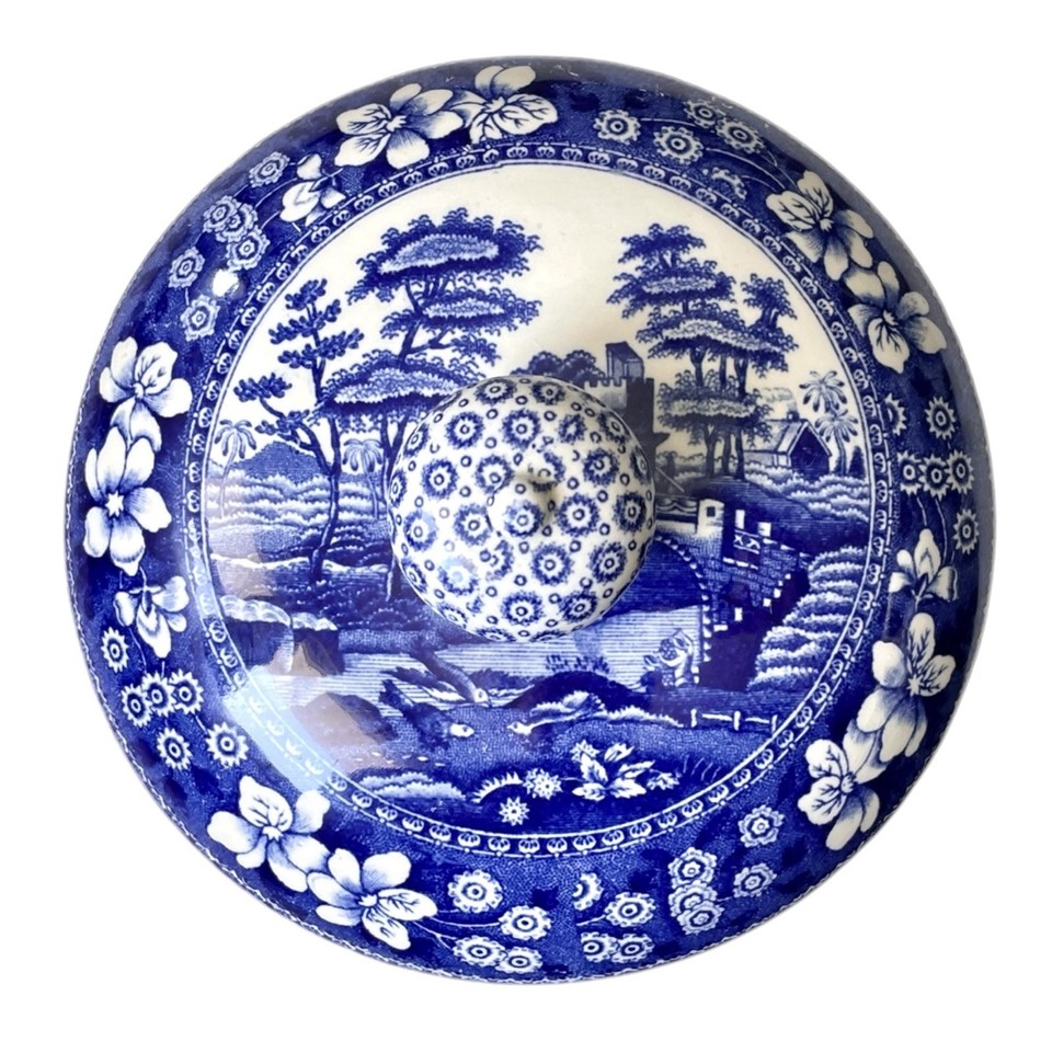 Spode England Tower Spode Blue Large Tea Kettle w/ Lid Holds 16 Cups 13 ...