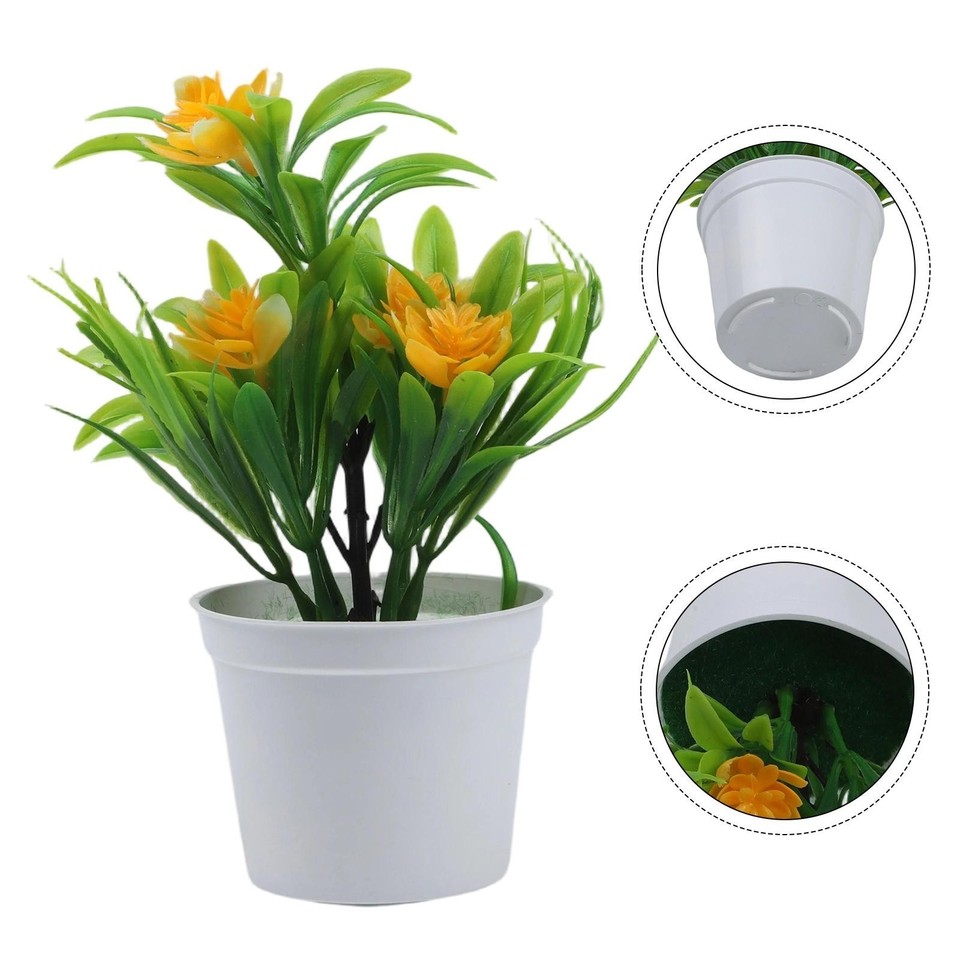 High Quality Artificial Flowers Pot Realistic Restaurants 5-color ...