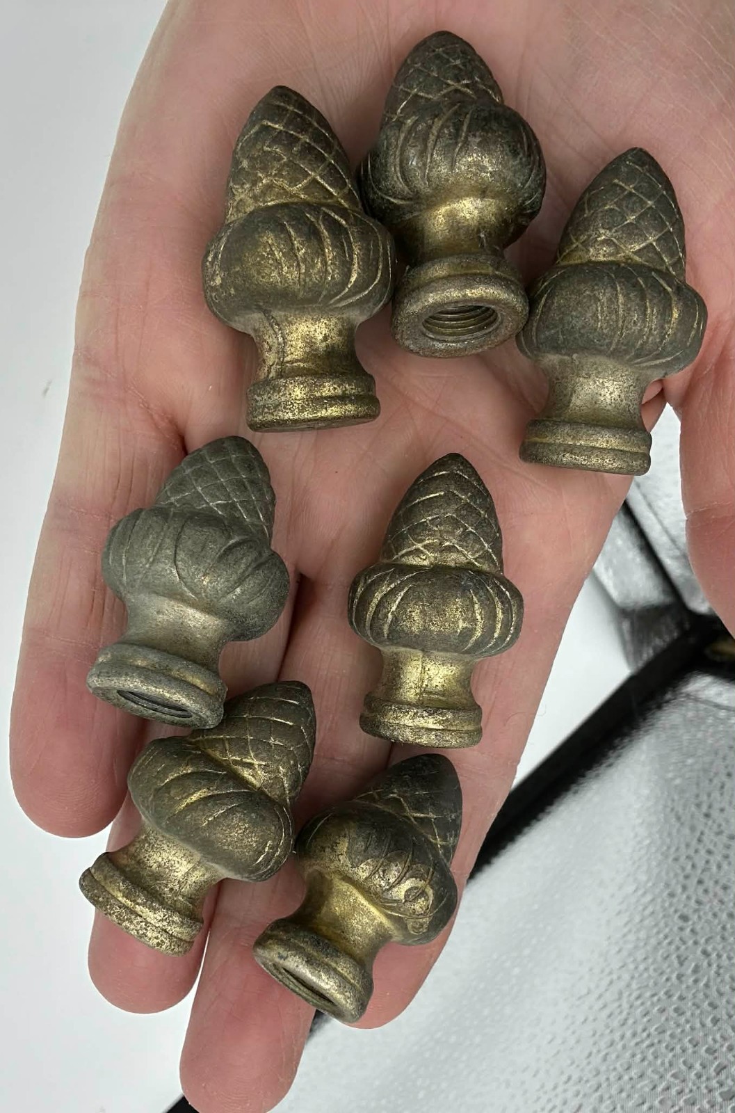 8 Vintage Brass Acorn Finials 1 1/2" | eBay