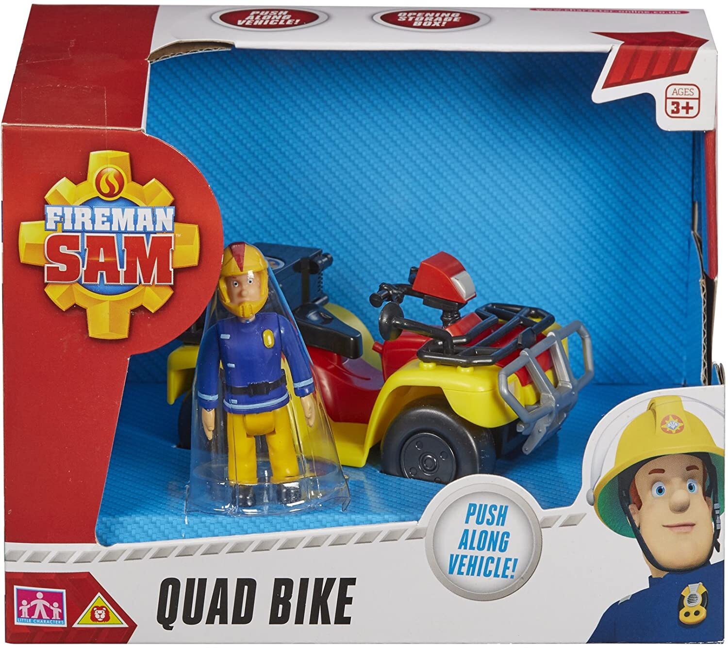 Fireman Sam Quad Bike Vehicle, Push Along Vehicle, Scaled Play ...