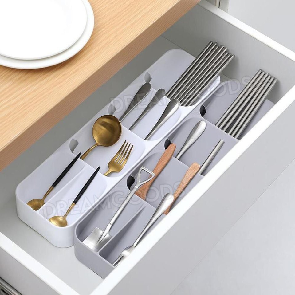 Cutlery Spoon Tray Insert Utensil Divider Organiser Kitchen Drawer ...