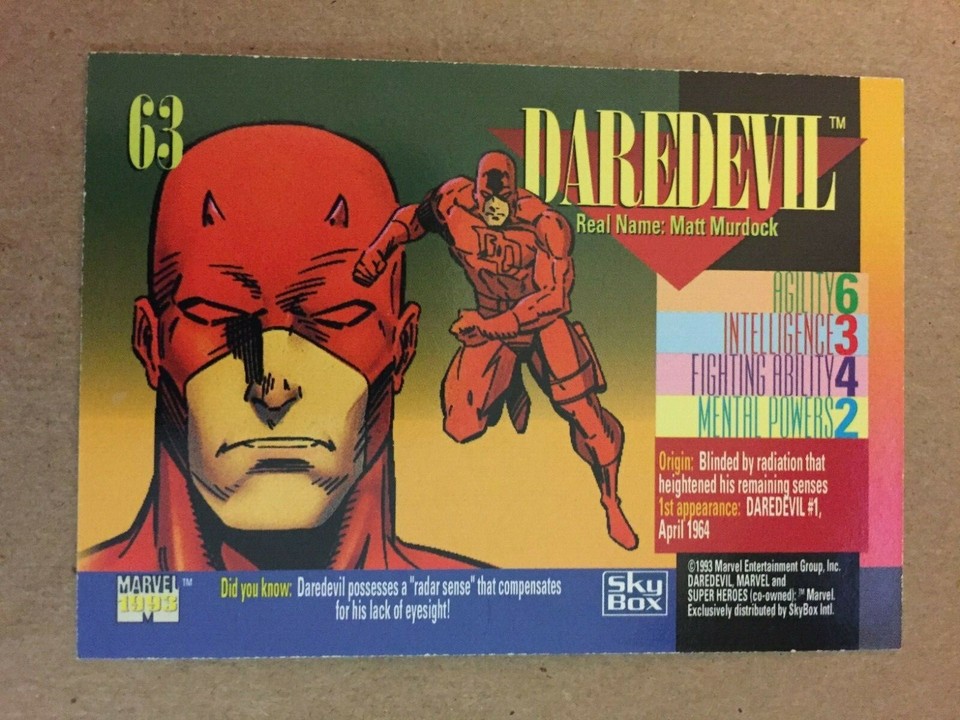 1993 Skybox Marvel Daredevil #63 | eBay