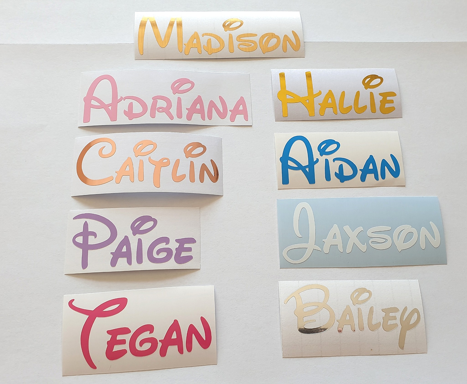 Personalised Disney Name Sticker for Water Bottle Vinyl Girls or Boys ...